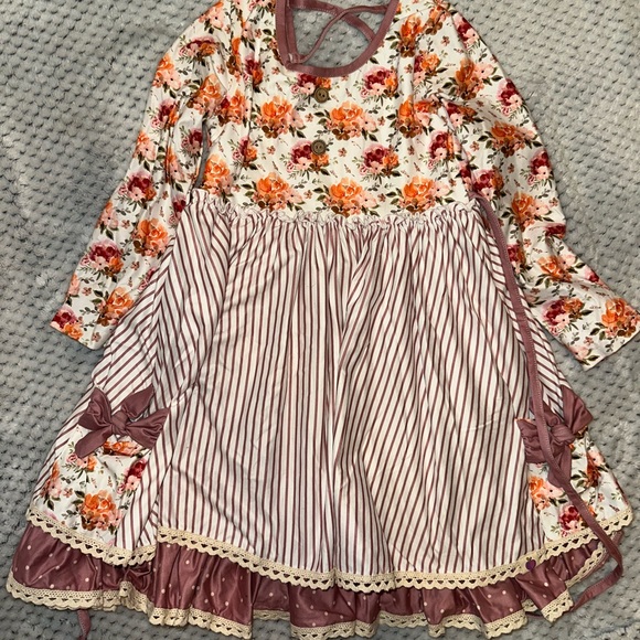 cheeky plum | Dresses | Floral And Striped Cheeky Plum Kids Dress ...
